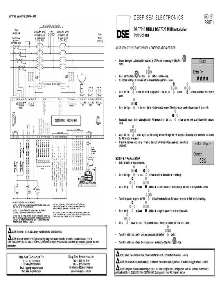 DSE7310 MKII DSE7310 MKII Installation Instructions | PDF | Mains ...