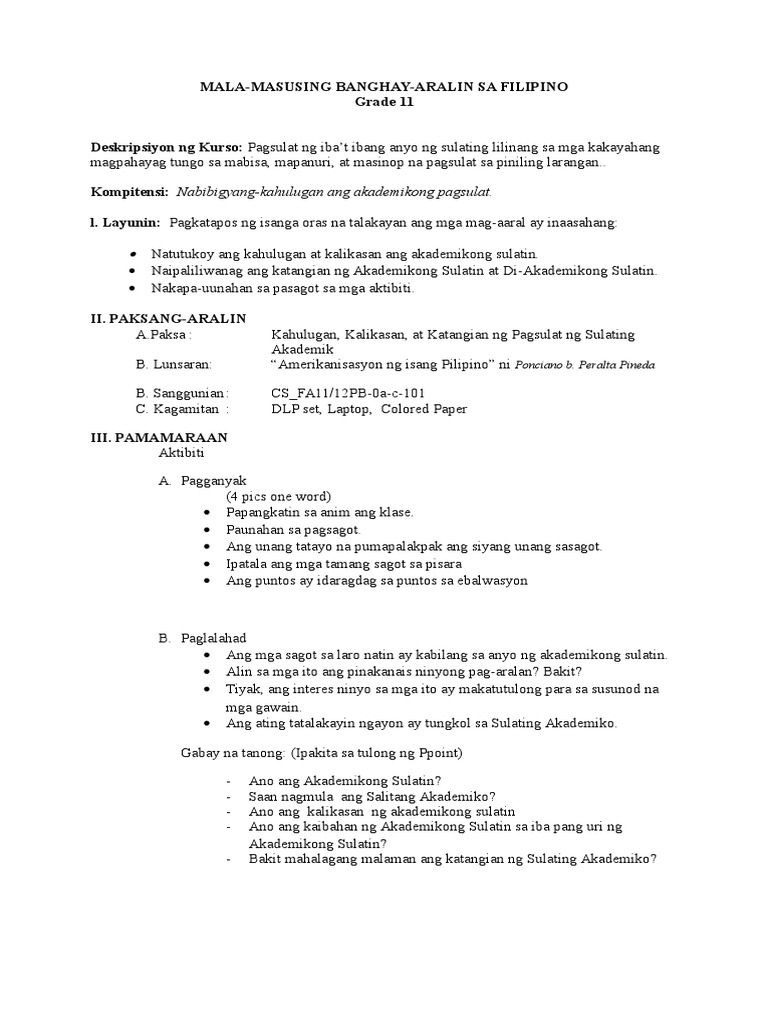 Demo Ko PAgsulat NG Sulating Akademik | PDF