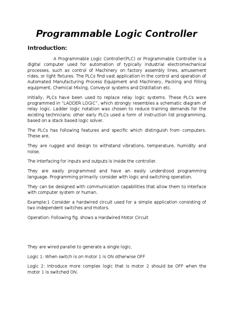Programmable Logic Controller Pdf Programmable Logic Controller Computer Data Storage