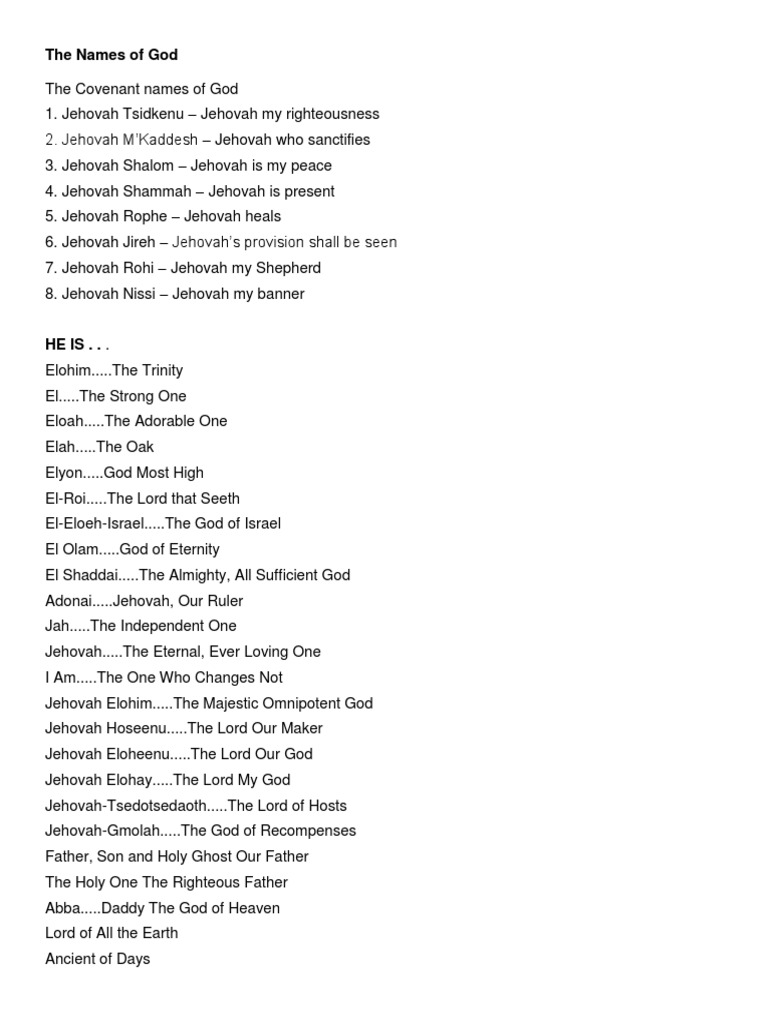 The Names Of God Download Free Pdf Names Of God In Judaism
