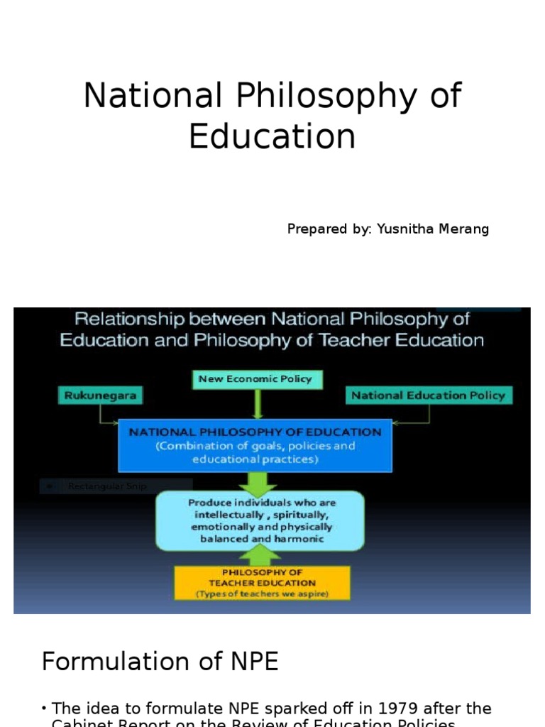 National Philosophy of Education | PDF | Philosophy Of Education ...