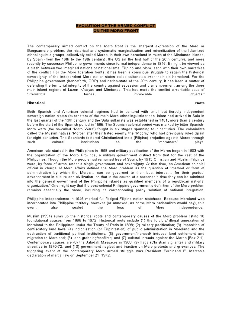Evolution of The Armed Conflict | Download Free PDF | Philippines ...