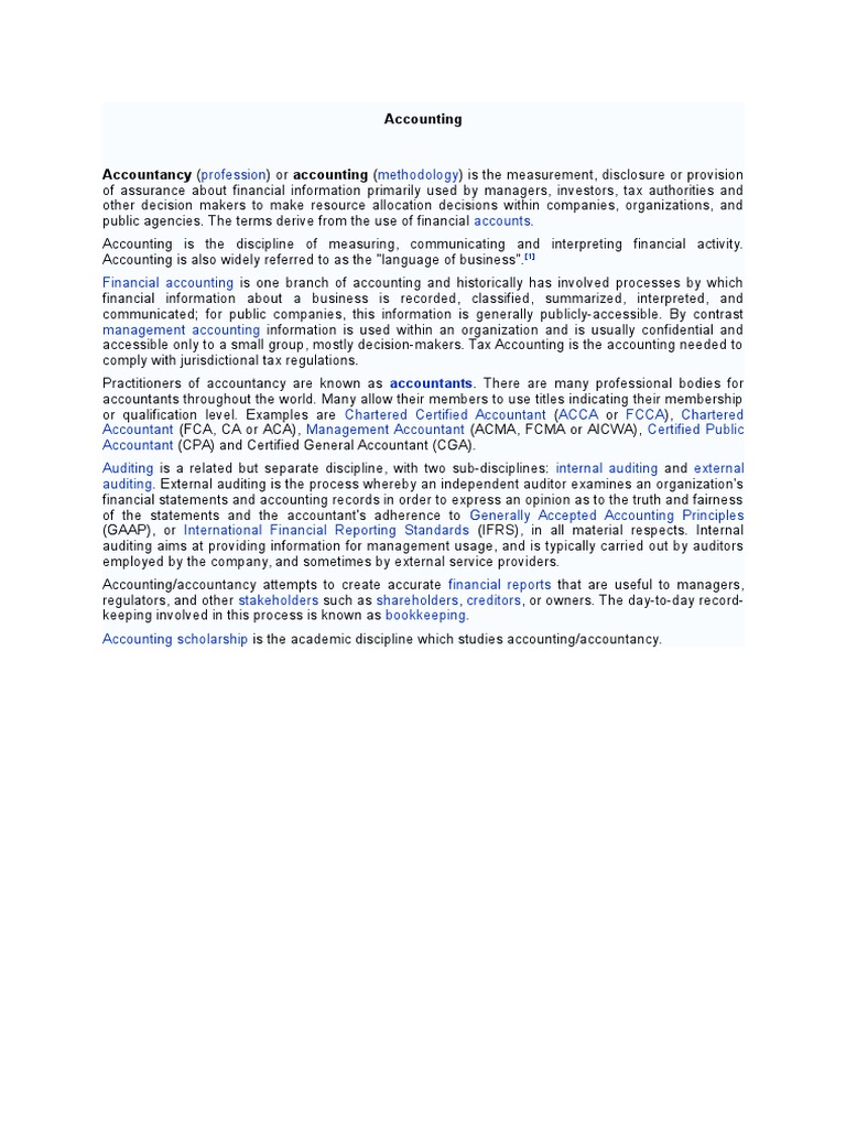 Accounting essentials | PDF