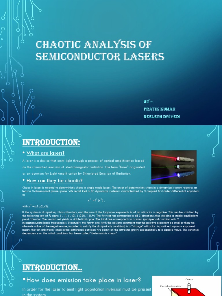 Chaotic Analysis of Semiconductor Lasers: BY - Pratik Kumar Neelesh Dwivedi | PDF | Attractor ...