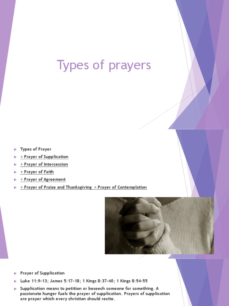 Types of Prayer | PDF | Intercession | Prayer