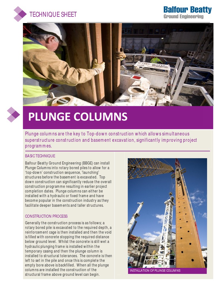 Plunge Columns | Deep Foundation | Framing (Construction)