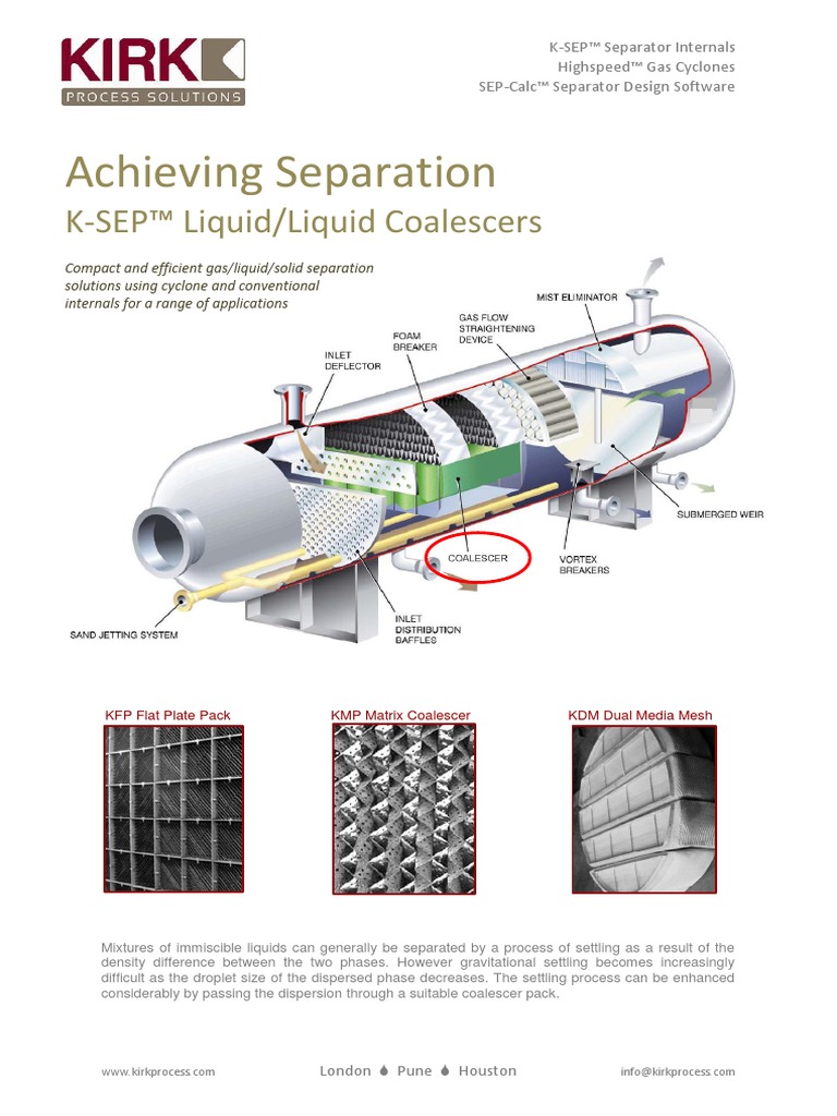 KIRK - KSEP Liquid Coalescers | PDF