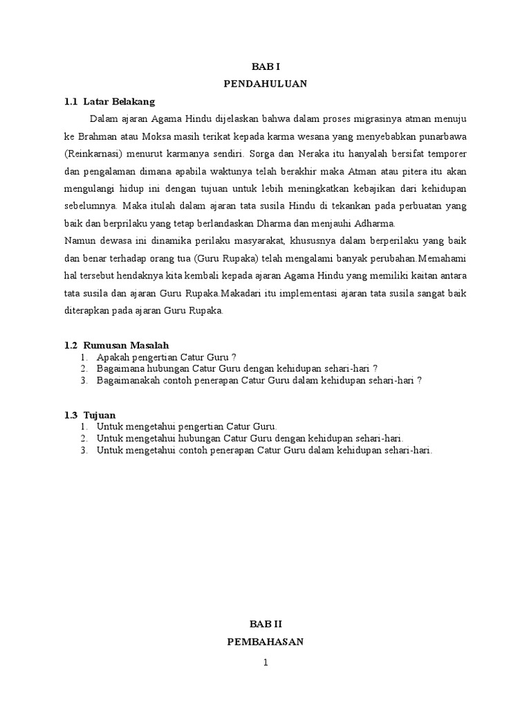 Makalah Catur Guru | PDF