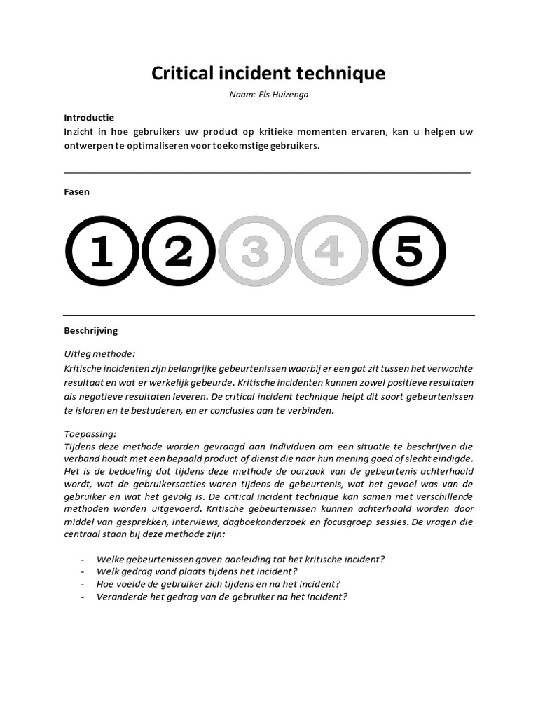 Critical Incident Technique | PDF