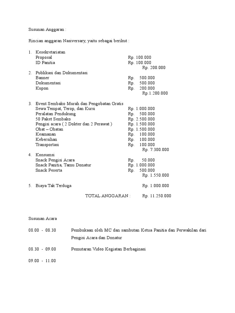 Susunan Anggaran | PDF
