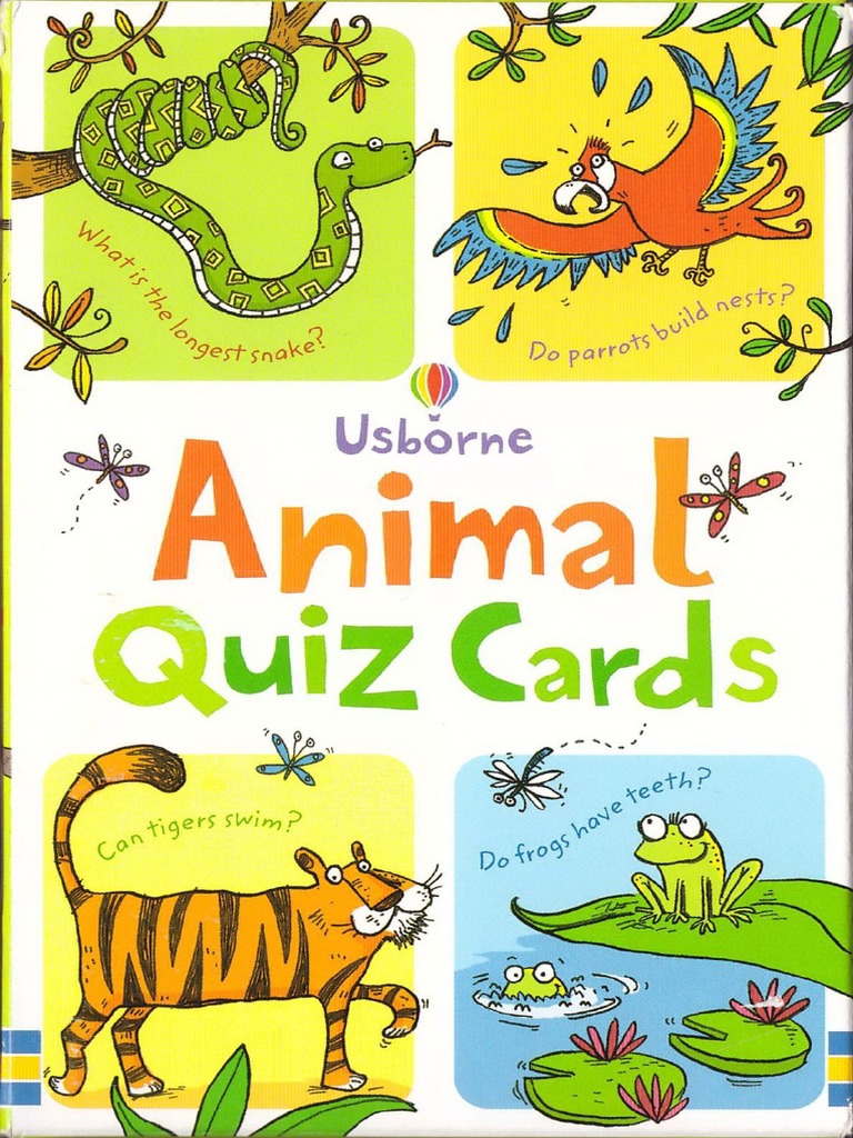 Animal Quiz Cards Usborne Eng