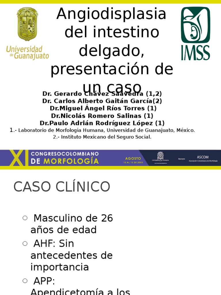 Angiodisplasia de Intestino Delgado | PDF | Endoscopia | Enfermedades y ...