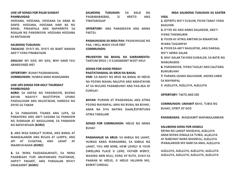 Songs For Holy Thursday | PDF