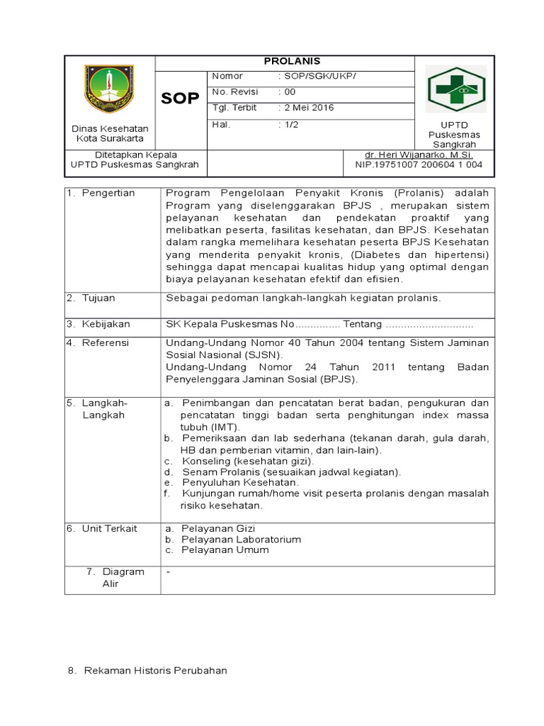 Sop Prolanis | PDF