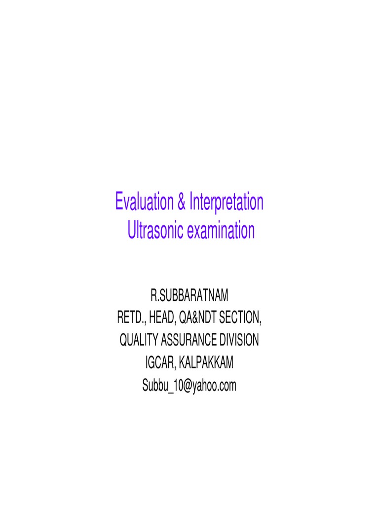 Ue Evaluation & Interpretation | PDF | Attenuation | Ultrasound