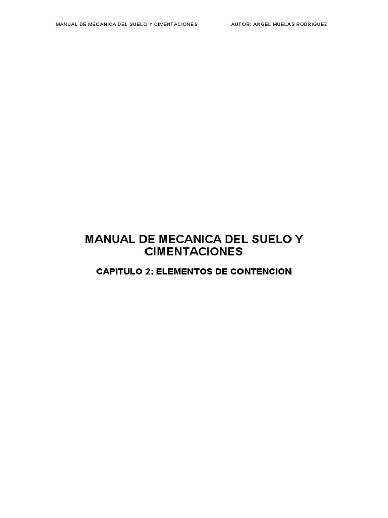 Mecansueloycimentacionescap 2 PDF | PDF | Excavación (Arqueología ...