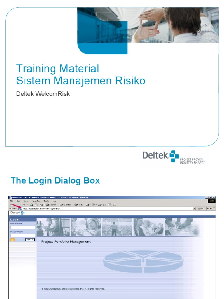 Training Material Sistem Manajemen Risiko: Deltek Welcomrisk | PDF ...