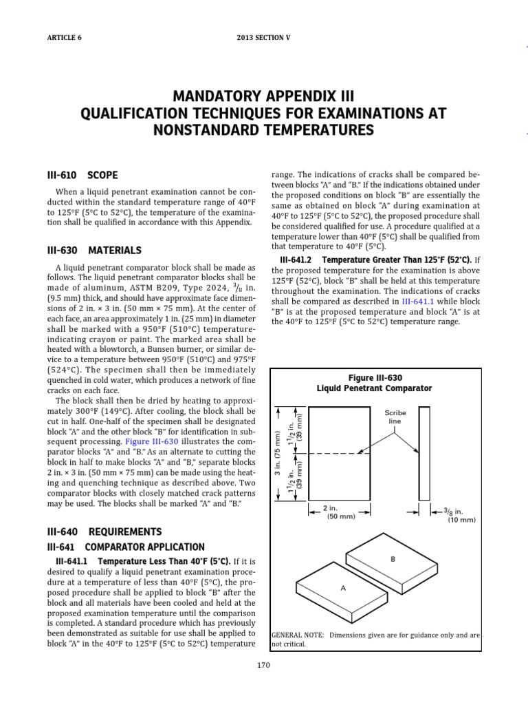 Mandatory Appendix III_AT_ASME V | Temperature | Building Engineering