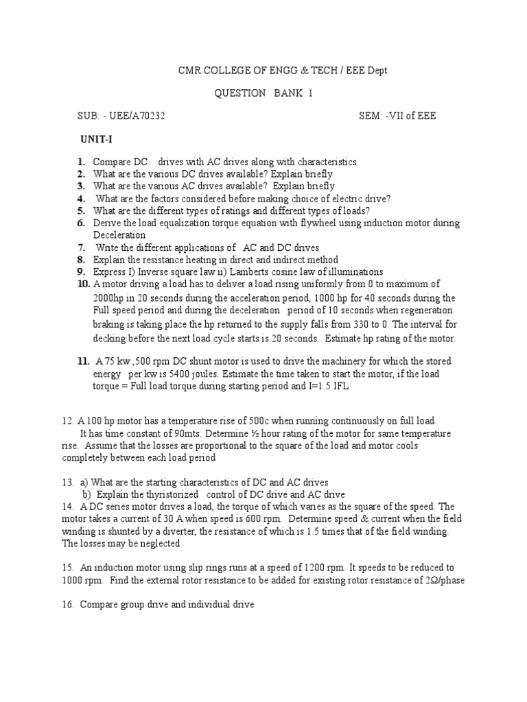 Uee Question Bank | Download Free PDF | Alternating Current | Force