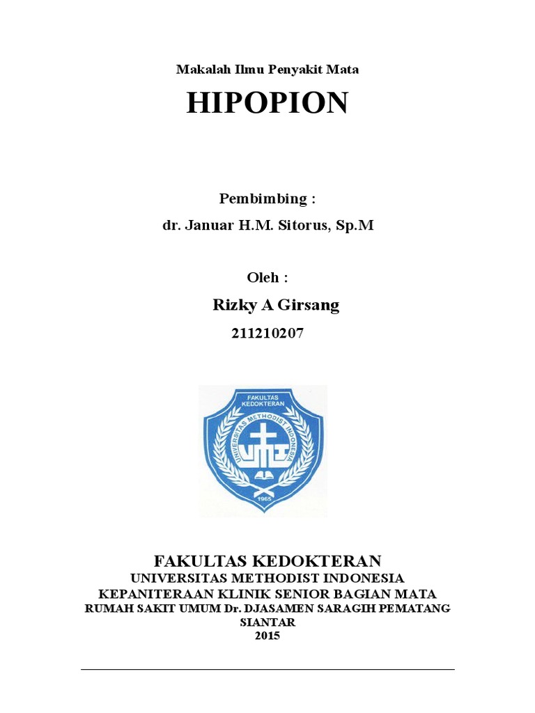 Makalah Hipopion | PDF