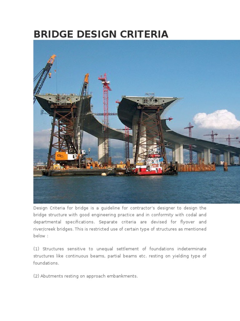 Bridge Design Criteria | Structural Engineering | Transport Buildings ...
