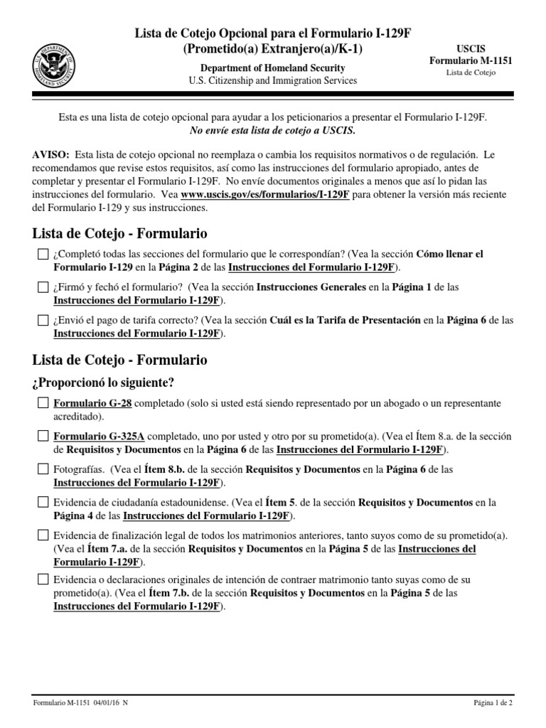 M 1151 Spanish Formato de Visa Ante El NVC | PDF
