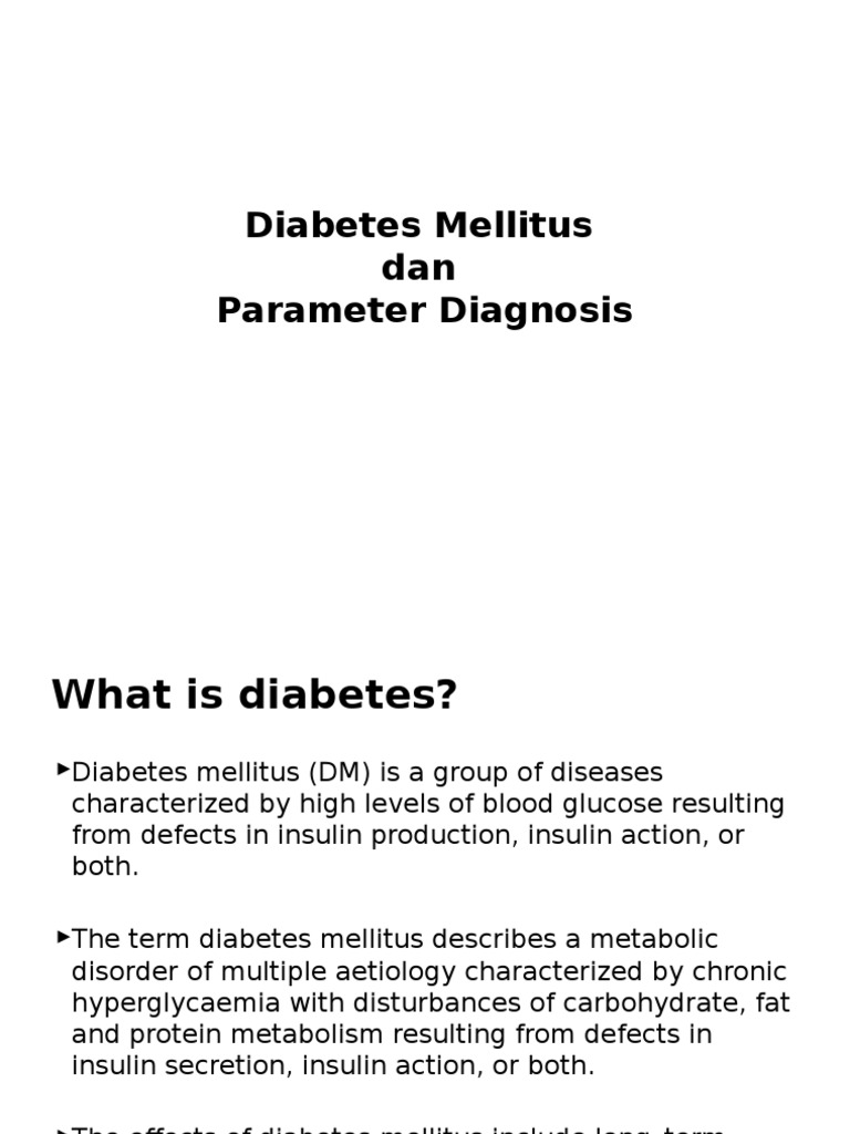 2 Diabetes Mellitus and Diagnostic | PDF | Diabetes Mellitus | Diabetes ...