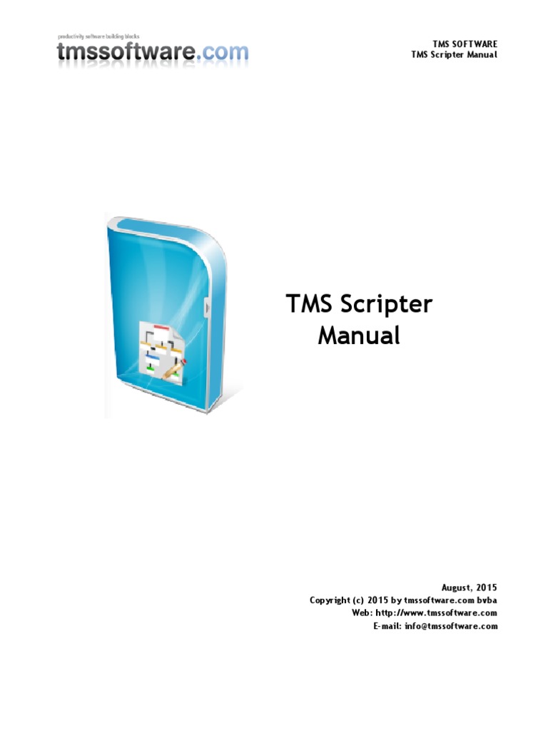 TMS Scripter Manual | PDF | Subroutine | Scripting Language