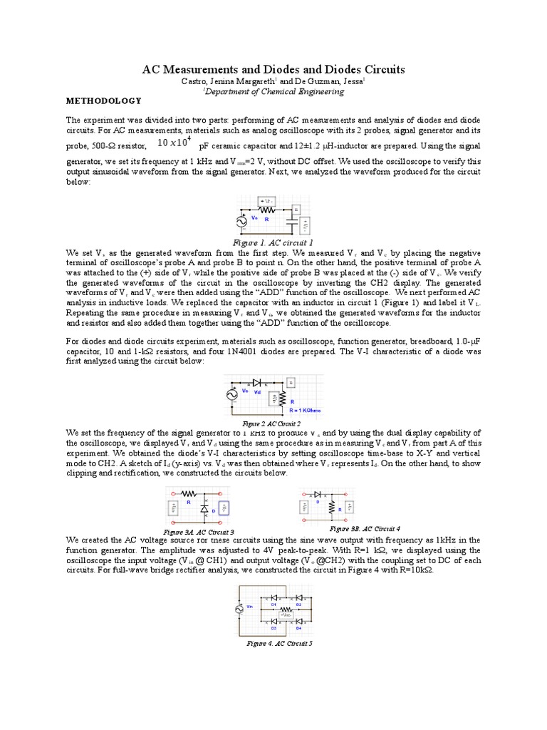 AC Measurements and Diode Circuits | PDF | Amplitude | Electrical Network