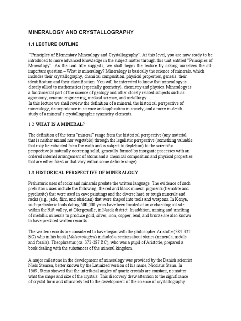 Final | PDF | Crystal Structure | Mineralogy