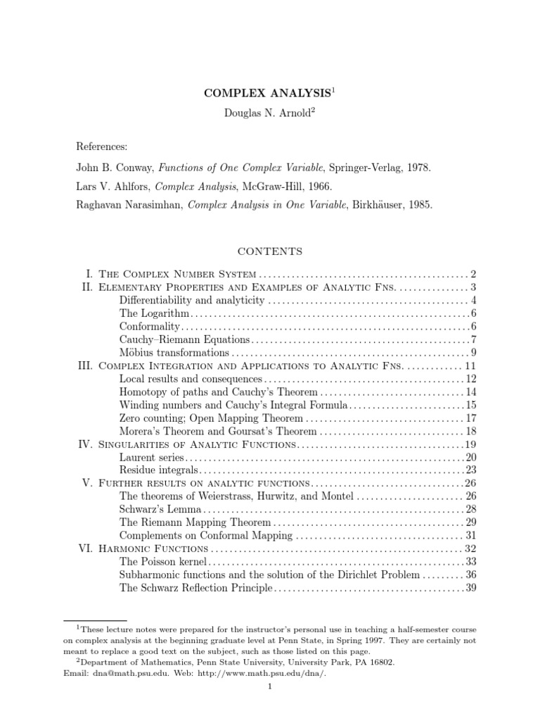 Arnold - Complex Analysis PDF | PDF | Series (Mathematics) | Power Series