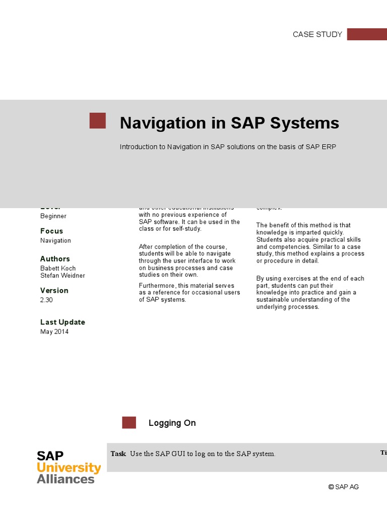 Intro ERP Using GBI Navigation Course (A4) en v2.30 | PDF | Icon (Computing) | Menu (Computing)
