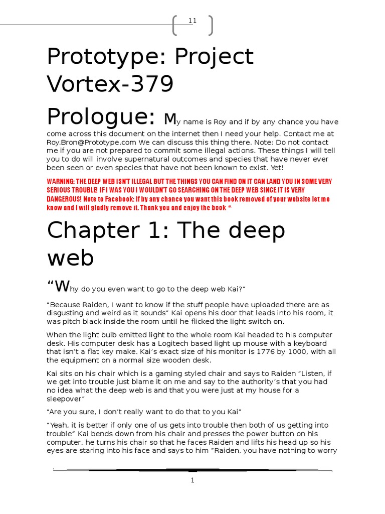Prototype: Project Vortex-379 Prologue | PDF | Hyperlink | Dvd