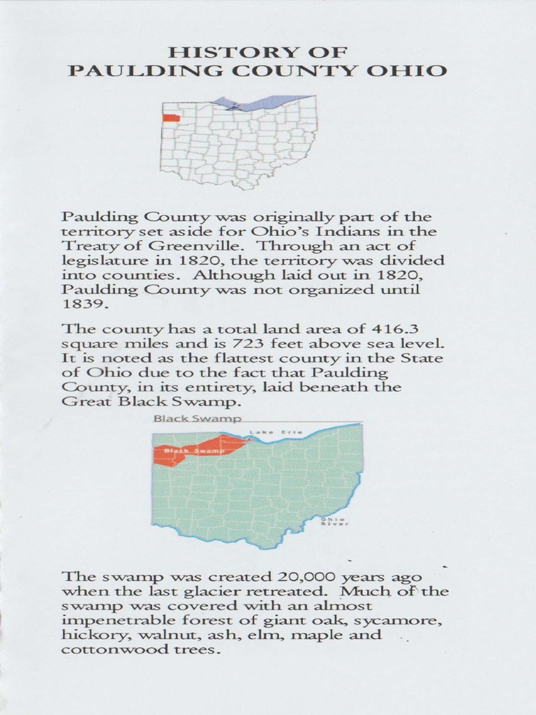 History of Paulding County Ohio | PDF | Transport | Nature