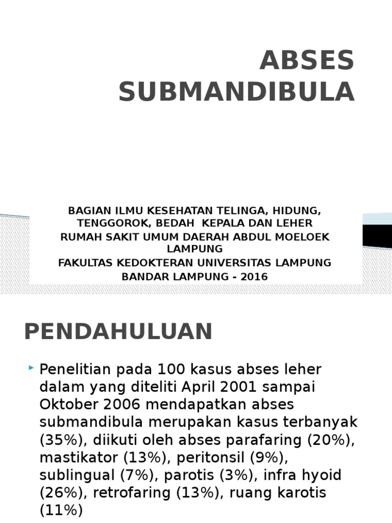 Abses Submandibula | PDF