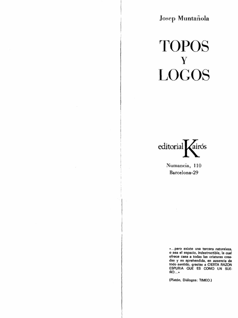 Topos y Logos | PDF | Epistemología | Semiótica