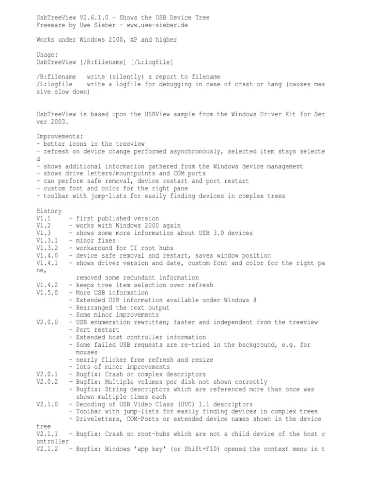 Usb Tree View | PDF