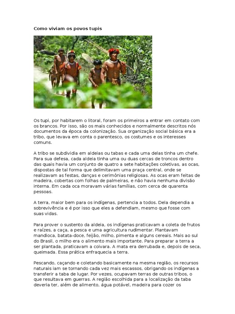 Como Viviam Os Povos Tupis | Milho
