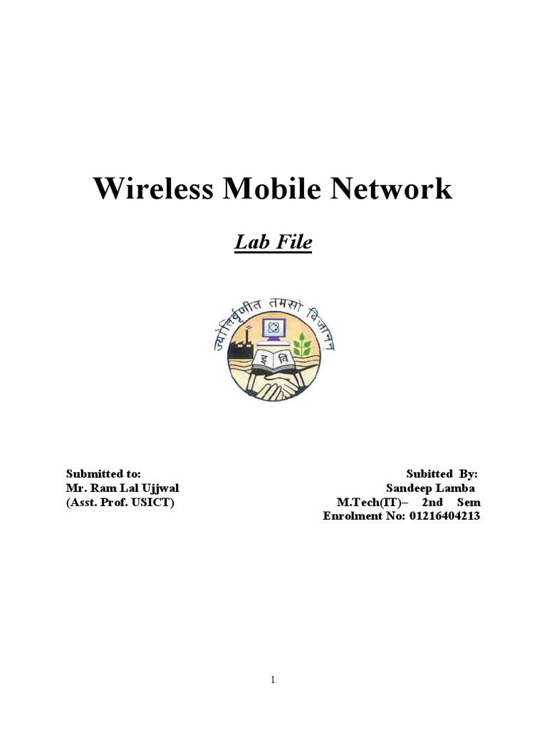 Wireless Mobile Network Lab File | PDF | Html Element | Computer Data