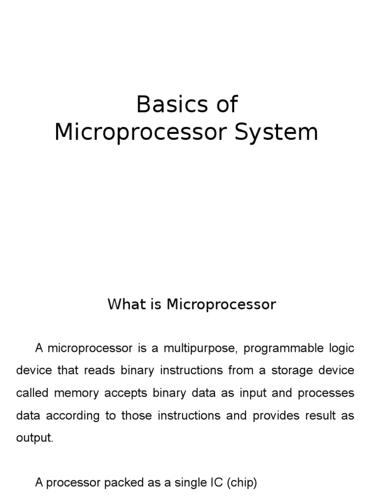 1 Intro Power PointMPU | PDF | Central Processing Unit | Input/Output