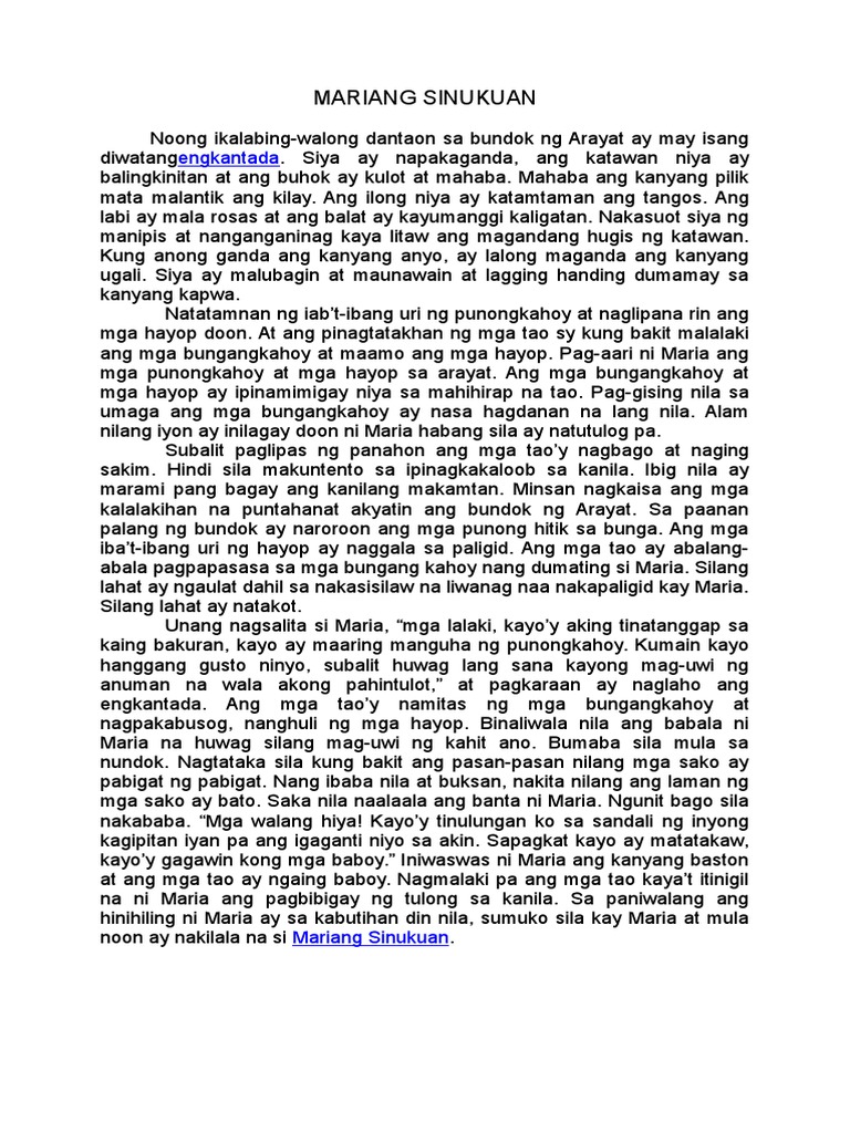 Mariang Sinukuan | PDF