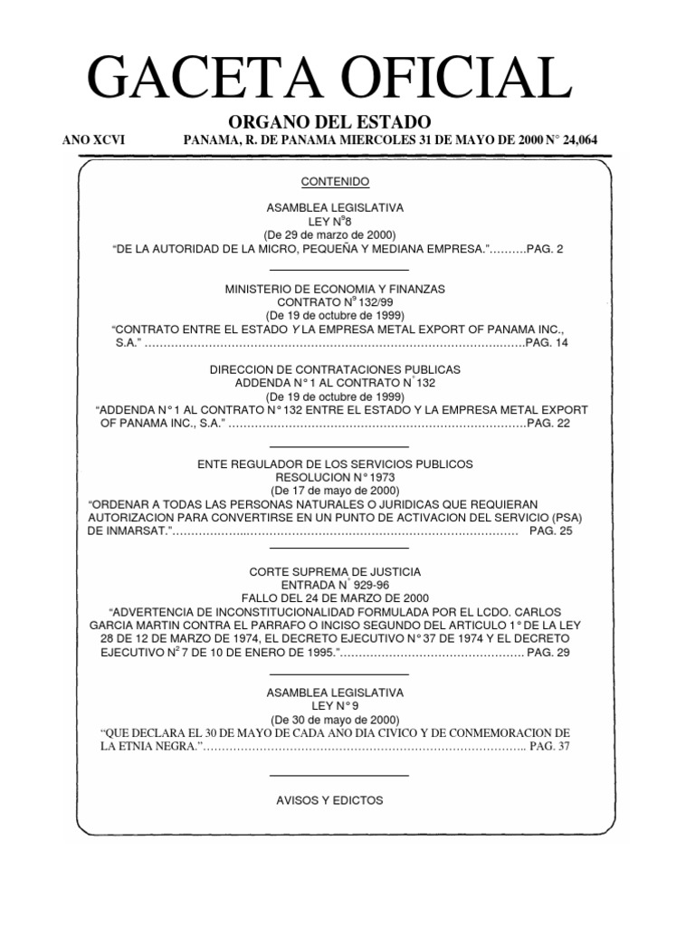 Ley 8 AMPYME PDF | PDF