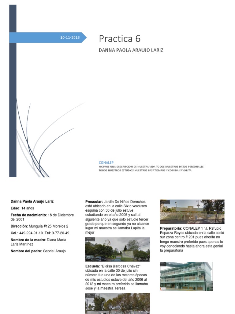 Danna Paola Practica 6 | PDF | Salud y bienestar