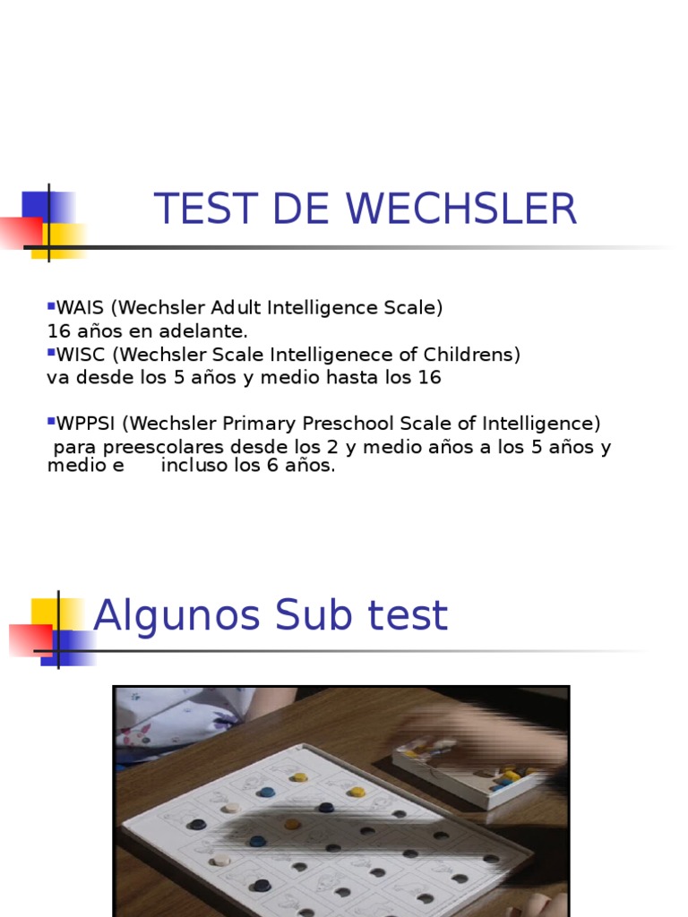 Escalas de Inteligencia Wechsler | PDF | Sicología | Epistemología
