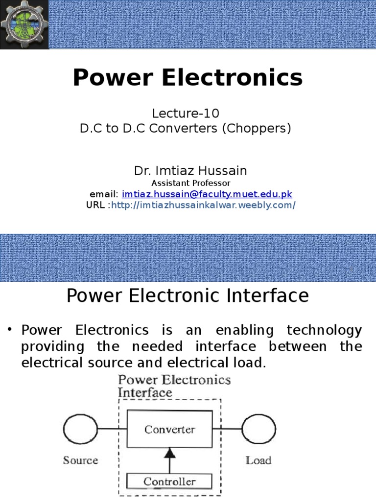 Lecture 10 DC To DC Converters | PDF | Direct Current | Power Electronics