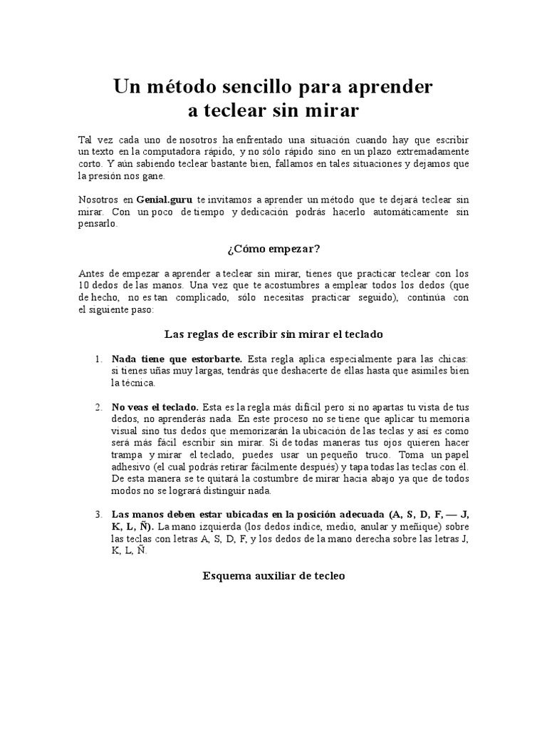 Metodo para Teclear | PDF