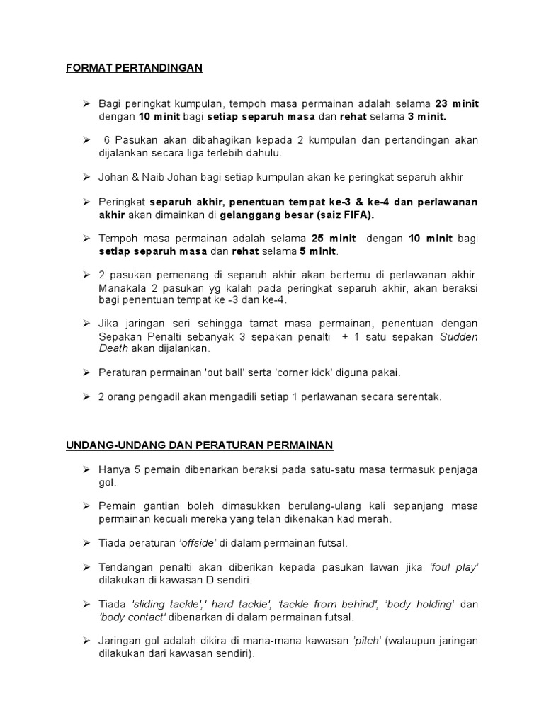 Format Pertandingan | PDF