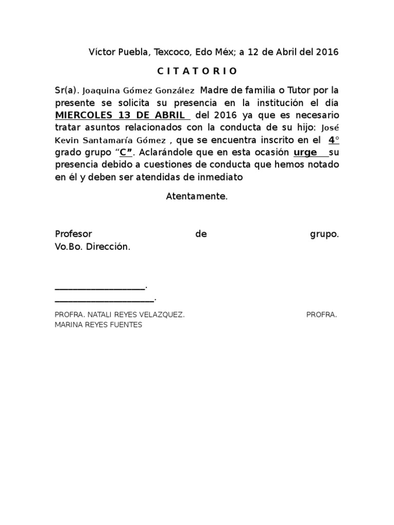 Formato De Citarorios Pdf