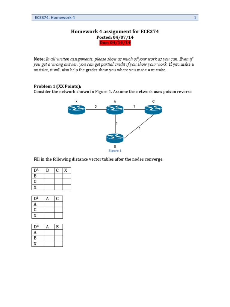 IP Address Assignment for Homework 4 | PDF | Router (Computing ...