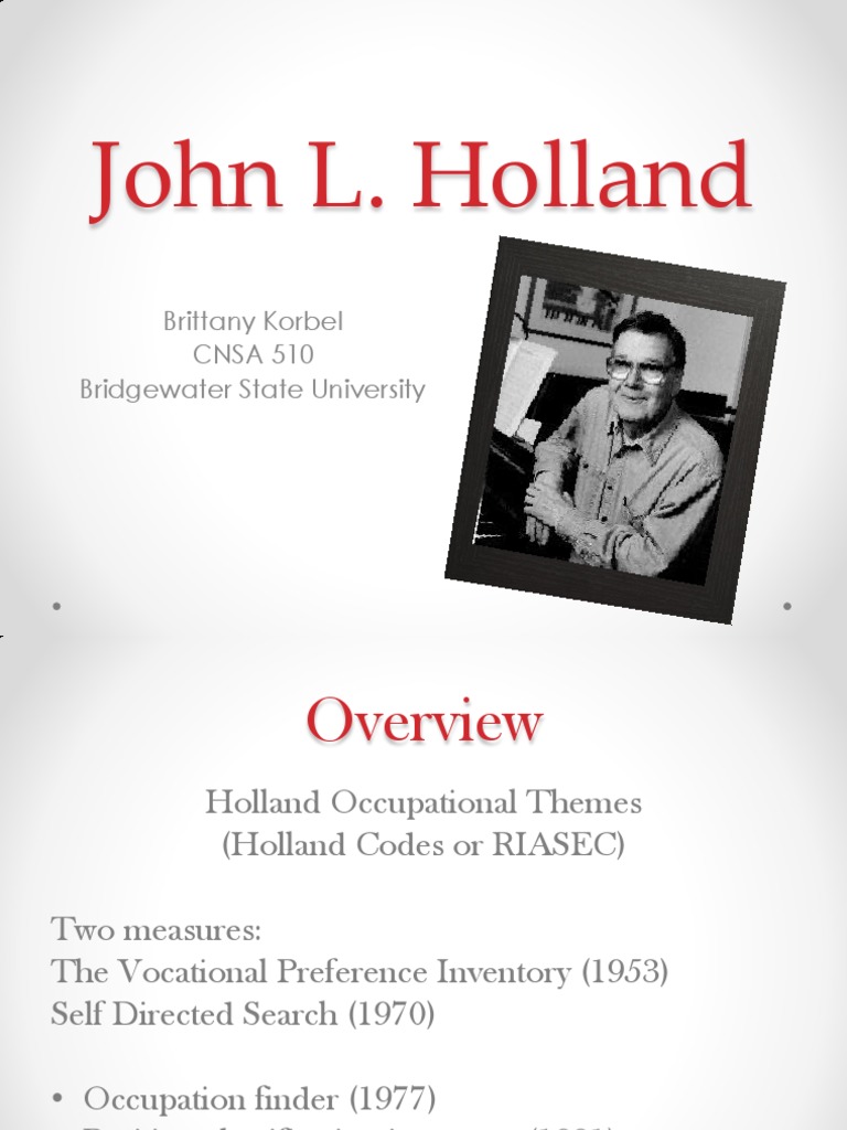 Holland Presentation | PDF | Action (Philosophy) | Psychology